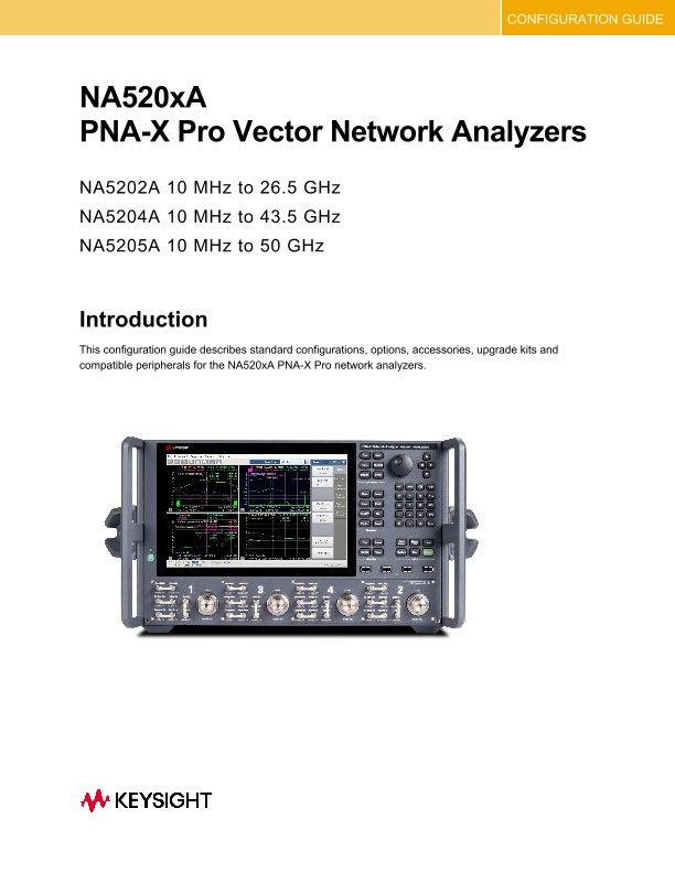 NA520xA PNA-X Vector Network Analyzers PDF Asset Page | Keysight